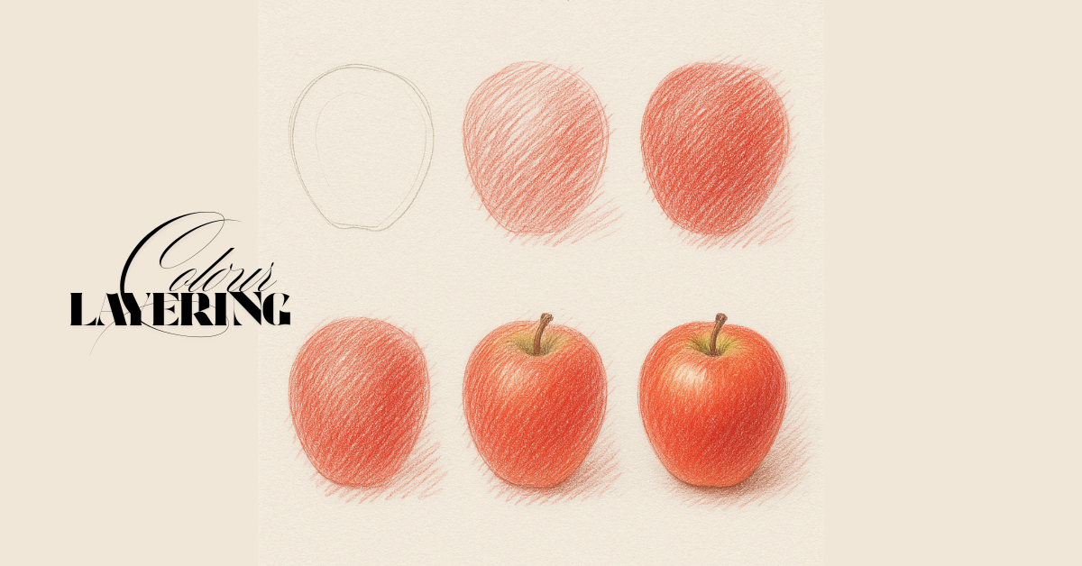 Colour Layering in Sketching: An Apple - Fostering Creativity